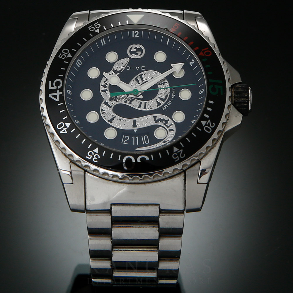 GUCCI(USED)구찌 킹스네이크 다이브 스틸 워치 136.2 | 캉카스백화점